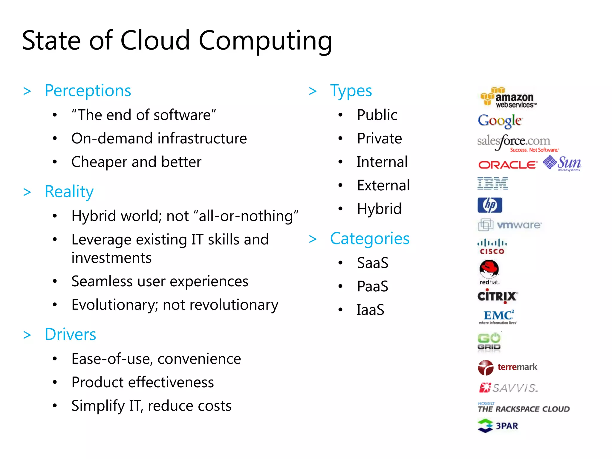 Microsoft Cloud Computing - Windows Azure Platform | PPTX