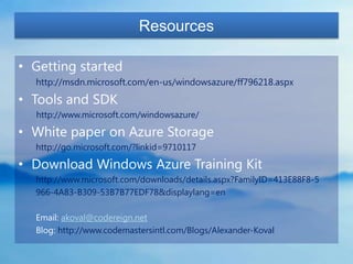 Windows Azure platform | PPT