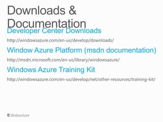 Windows Azure Sdk | PPTX