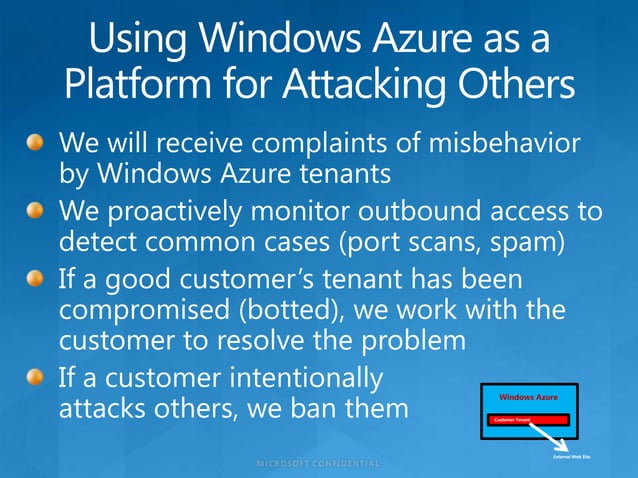 Windows Azure Security Features And Functionality