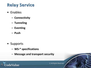 Introduction to Windows Azure Service Bus Relay Service | PPTX