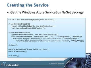 Introduction to Windows Azure Service Bus Relay Service | PPTX