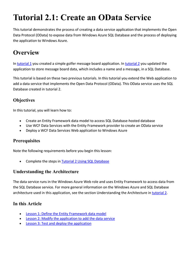 Windows Azure Sqldatabasetutorials Pdf 