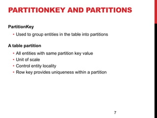 Windows azure table storage – deep dive | PPTX