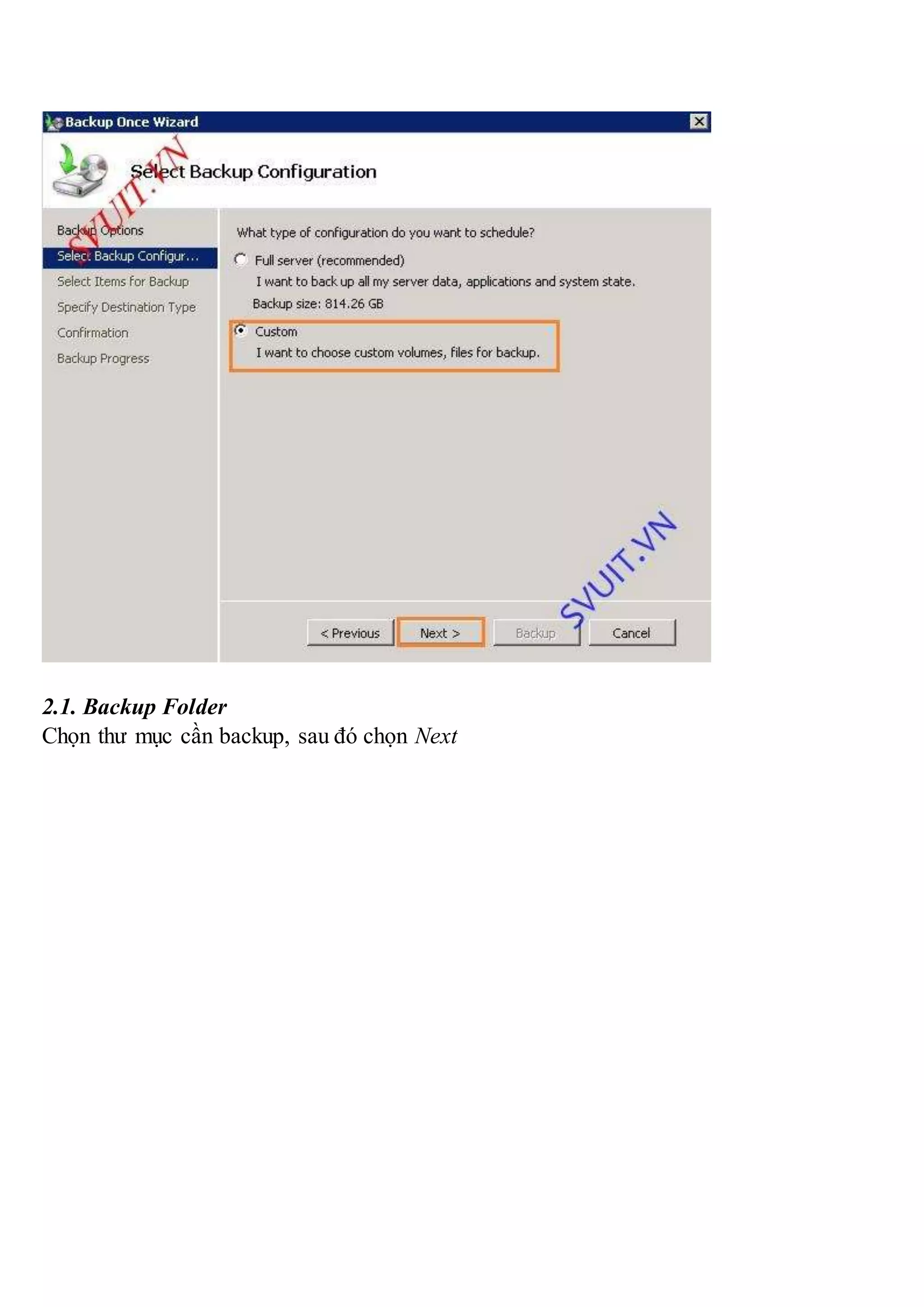 Windows backup server 2008 part 1 | PDF