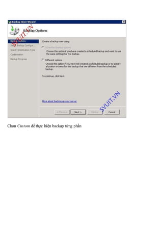 Windows backup server 2008 part 1 | PDF