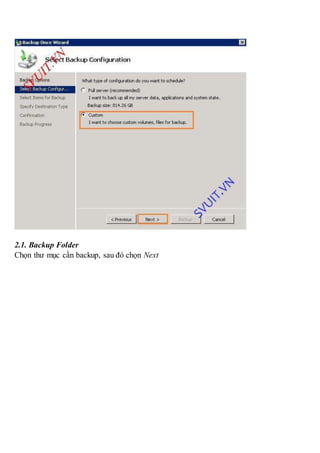 Windows backup server 2008 part 1 | PDF