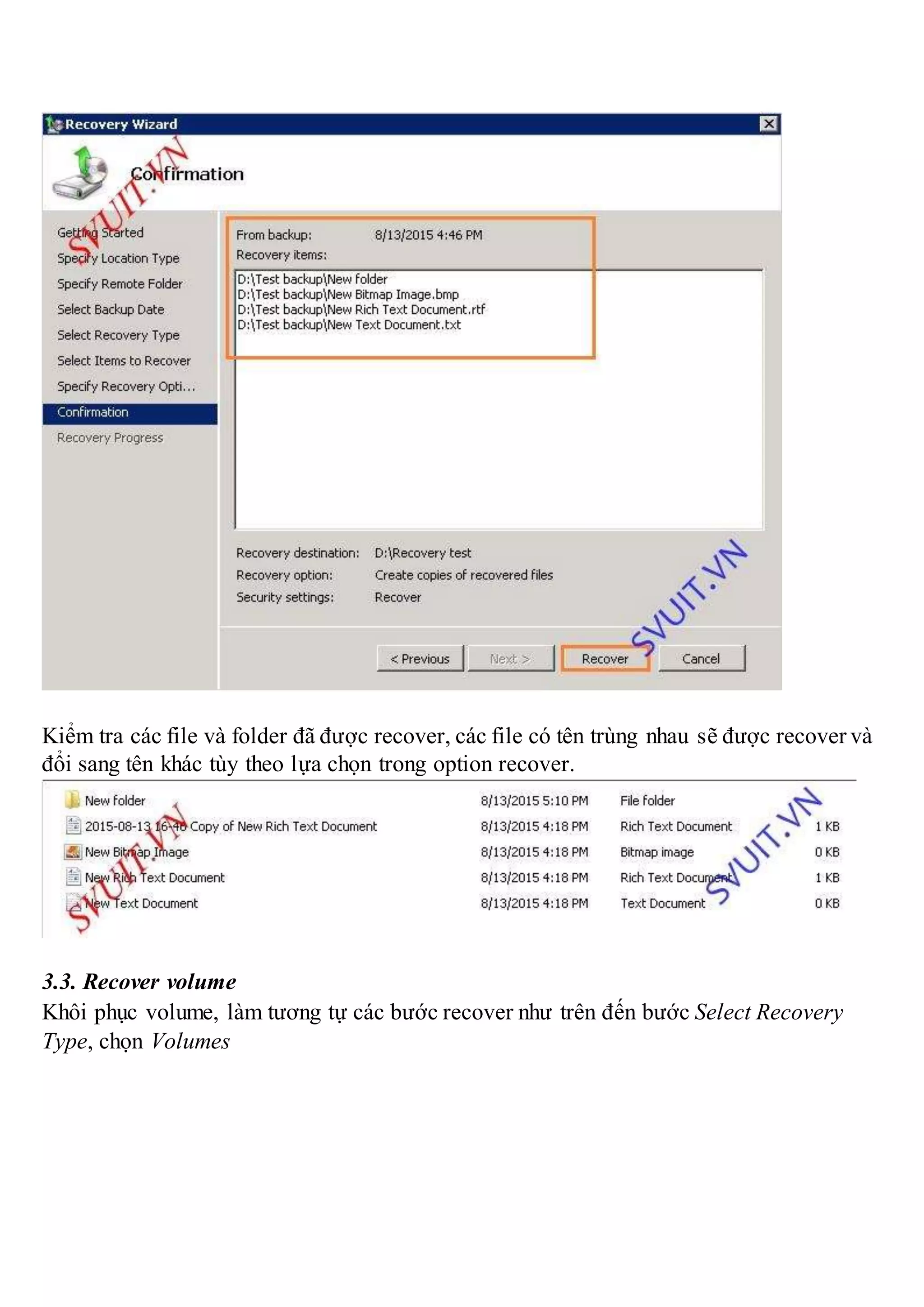 Windows backup server 2008 part 2 | PDF
