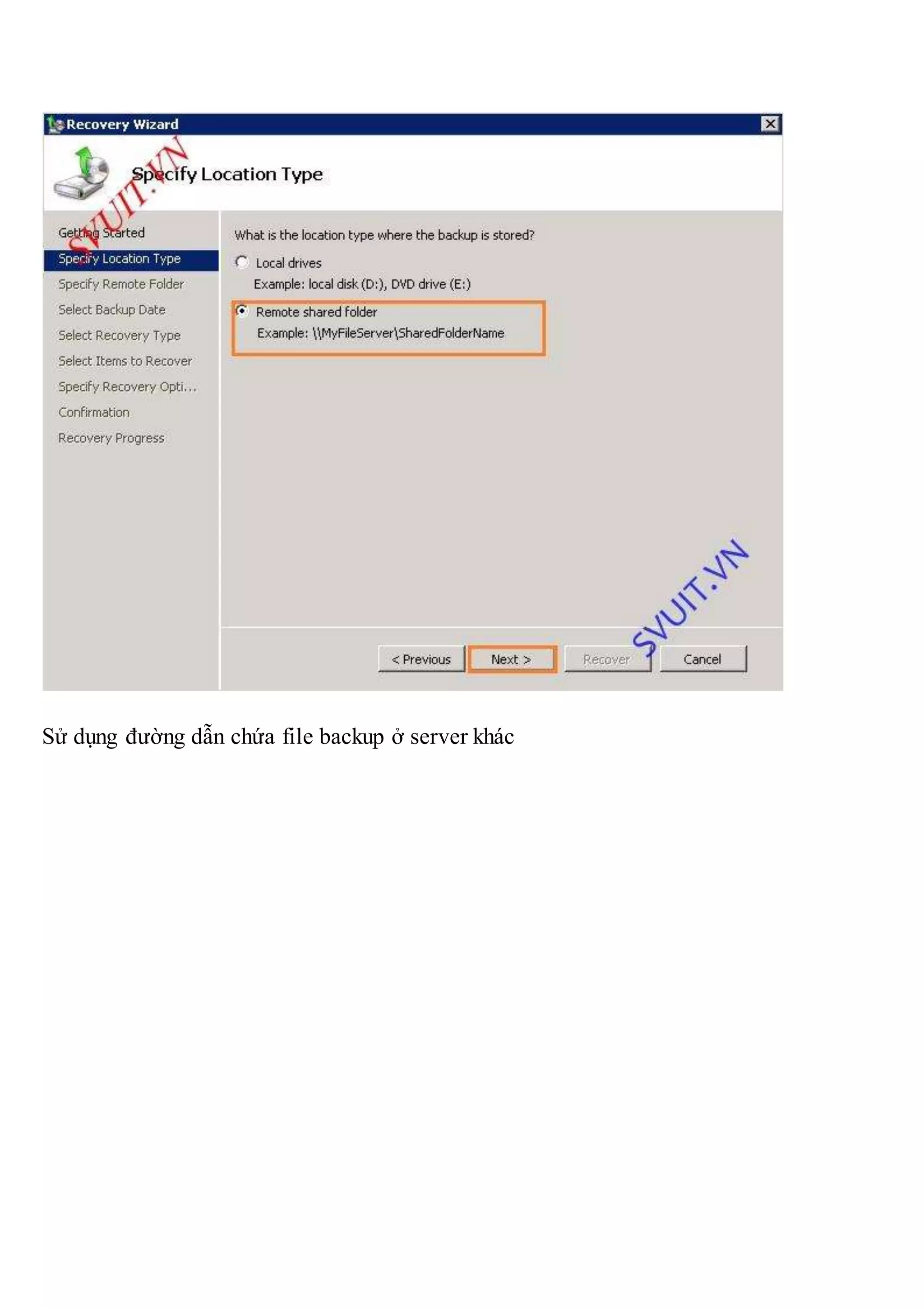 Windows backup server 2008 part 2 | PDF