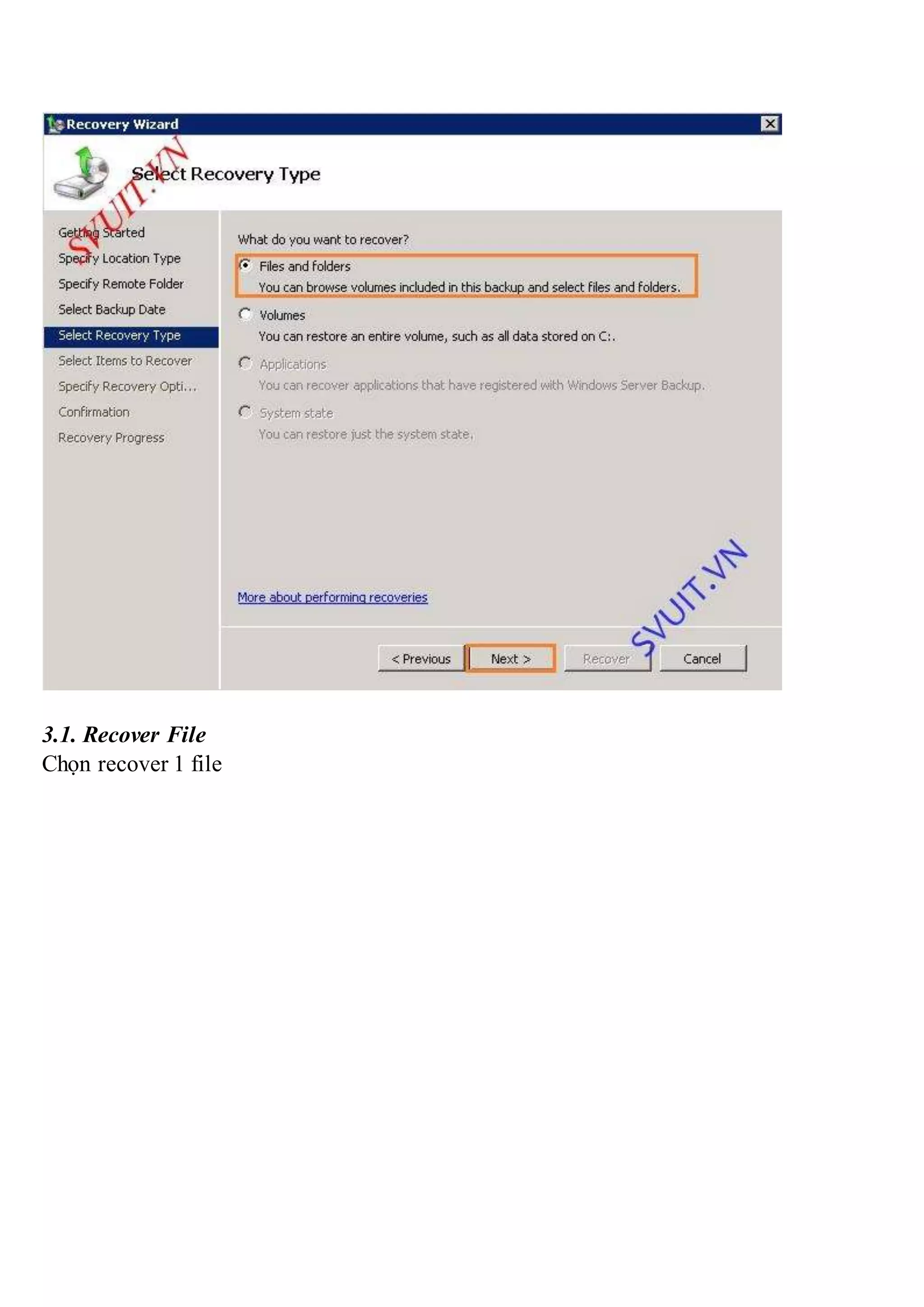 Windows backup server 2008 part 2 | PDF