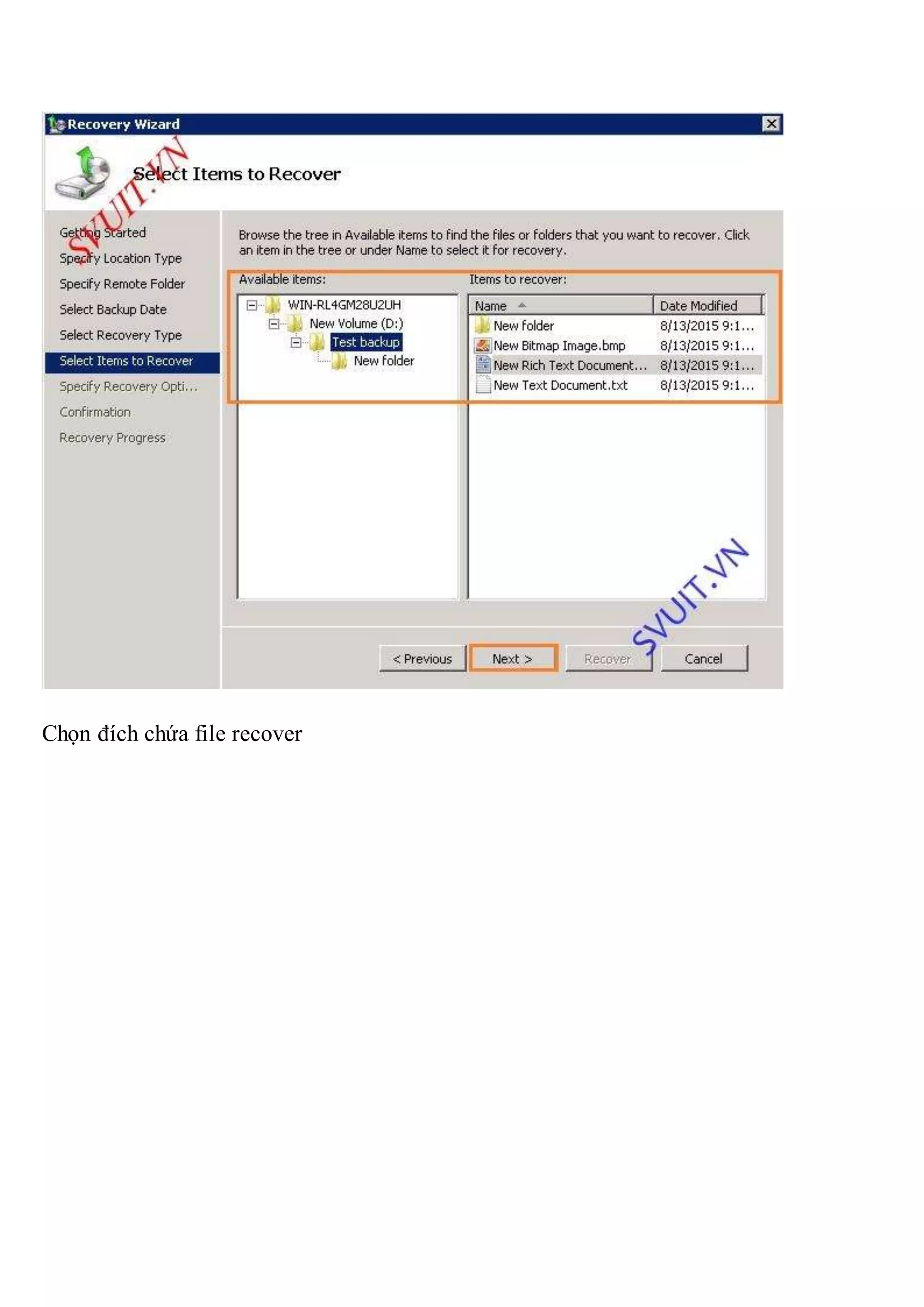 Windows backup server 2008 part 2 | PDF