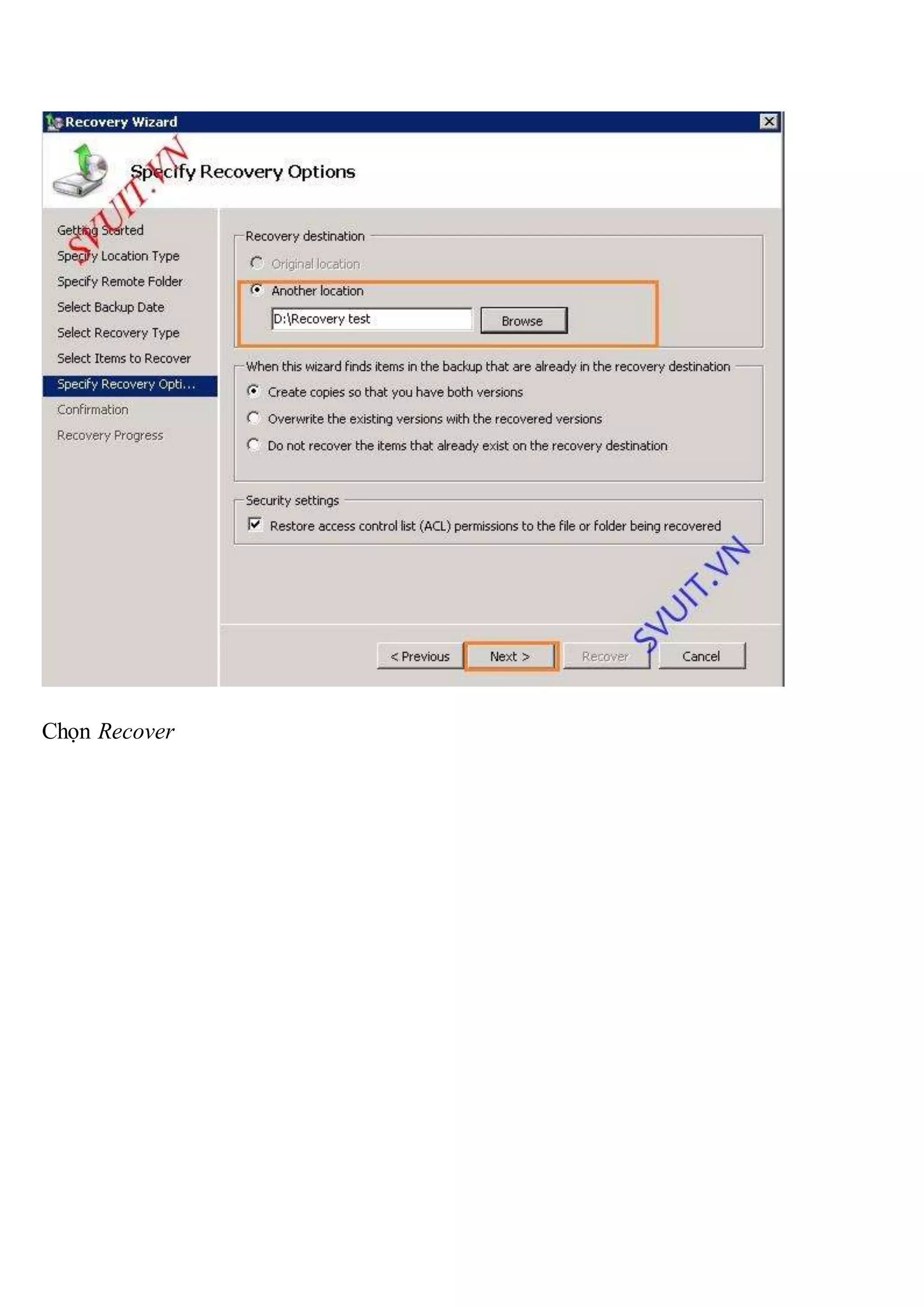 Windows backup server 2008 part 2 | PDF