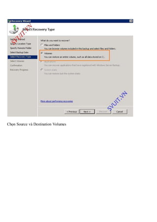 Windows backup server 2008 part 2 | PDF