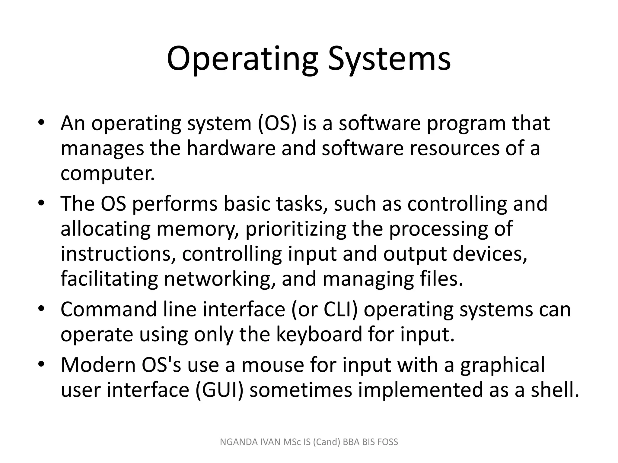 Windows based operating system - by Ivan Nganda | PPTX