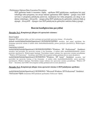 Windows boot ini_aprasymas | PDF