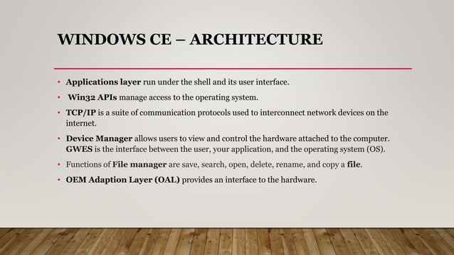 Windows ce | PPTX