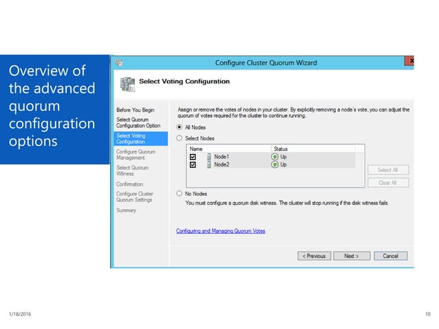 Windows clustering and quorum basics | PPTX | Computing | Technology & Computing
