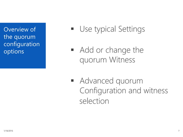 Windows clustering and quorum basics | PPTX | Computing | Technology & Computing