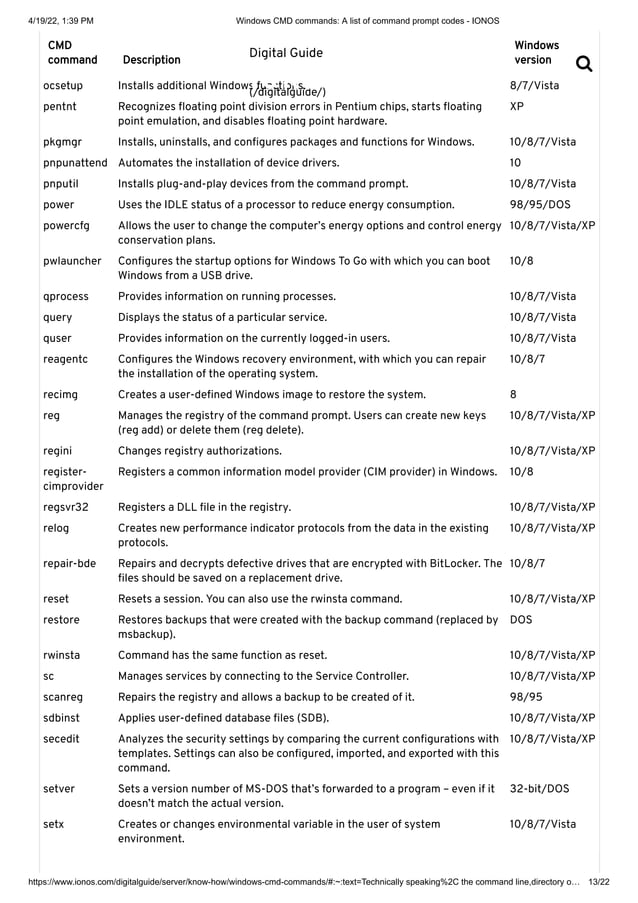 Windows Cmd Commands Pdf