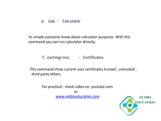 Windows command a to c | PPTX