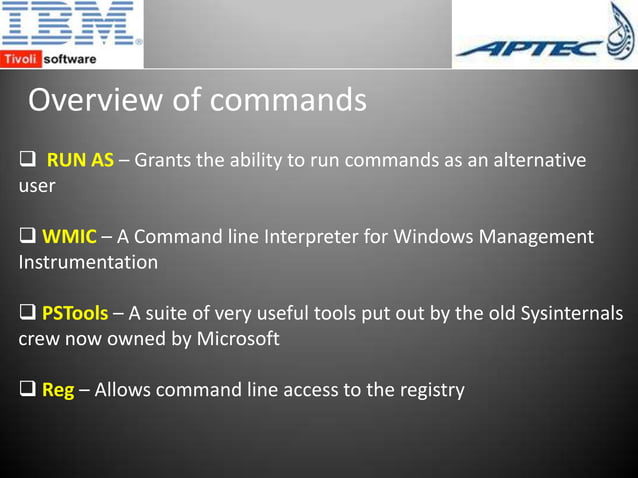 Windows Command Line Tools | PPTX