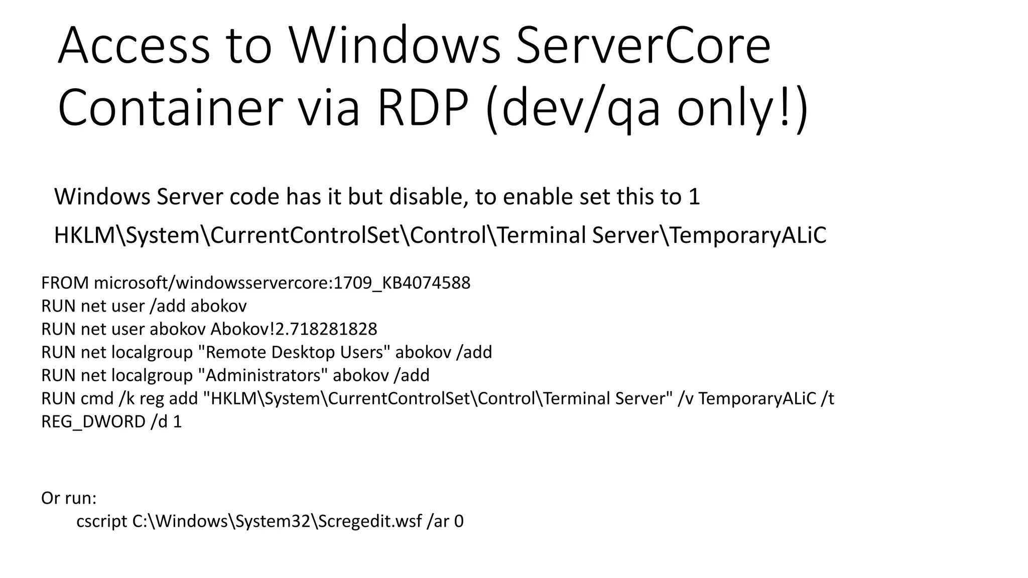 Windows containers troubleshooting | PPT