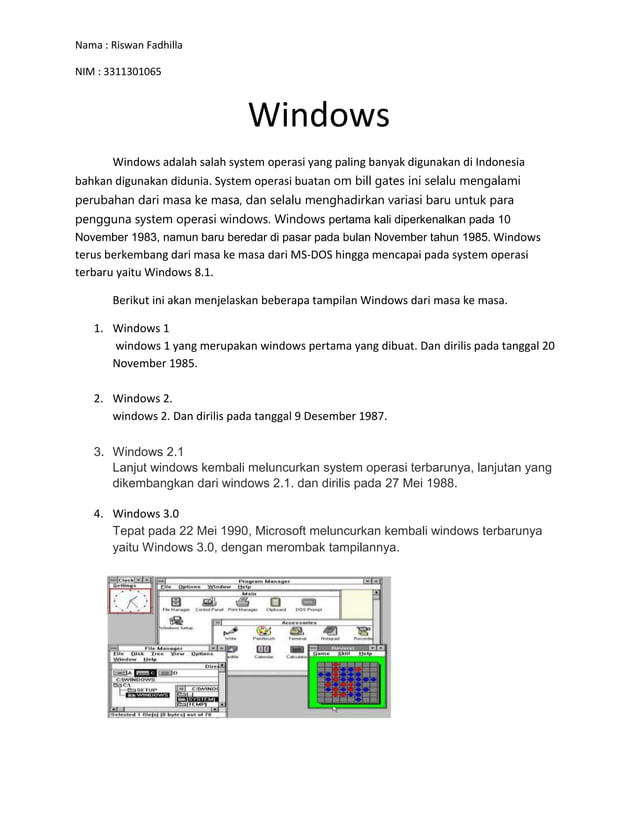 Windows dari masa ke masa | PDF