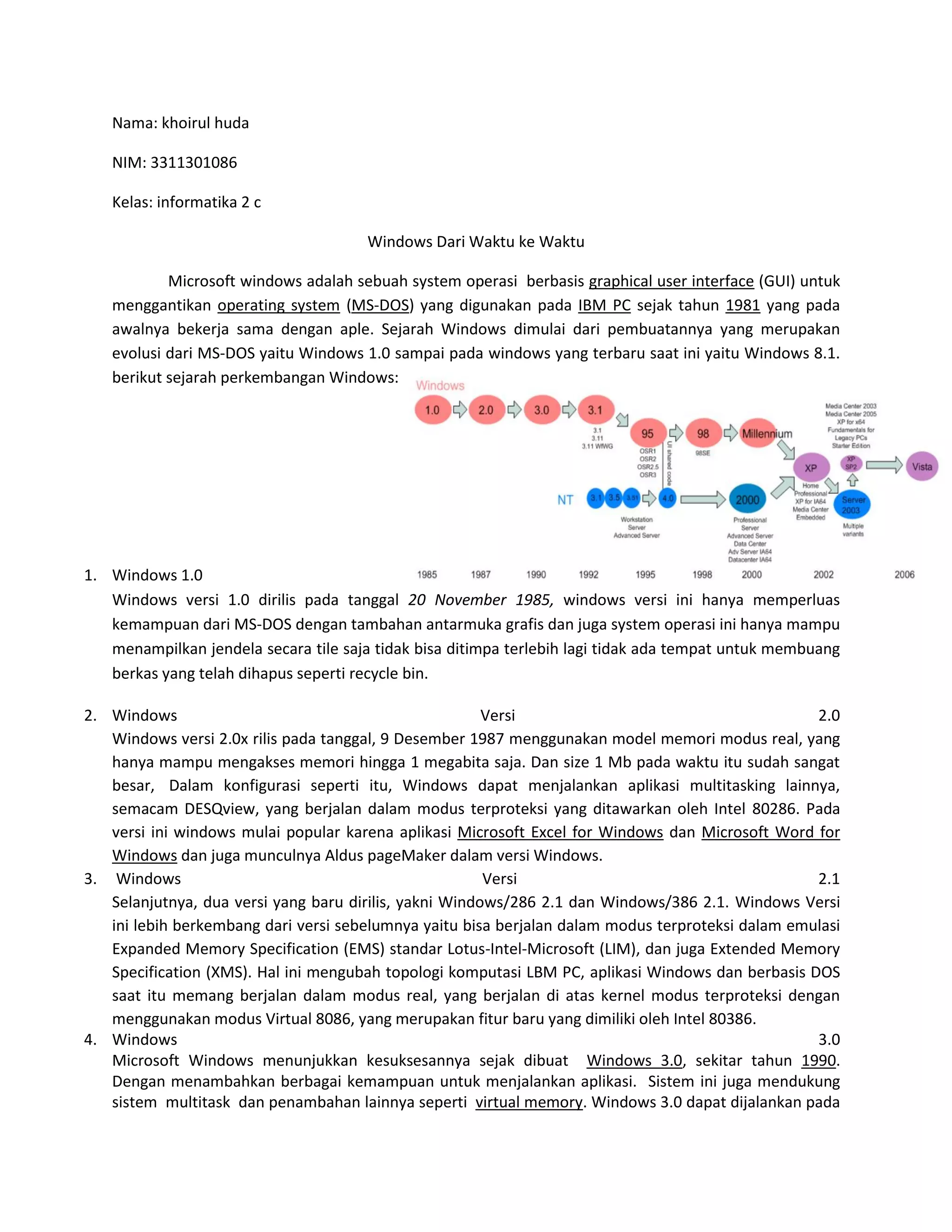 Windows dari waktu ke waktu | PDF