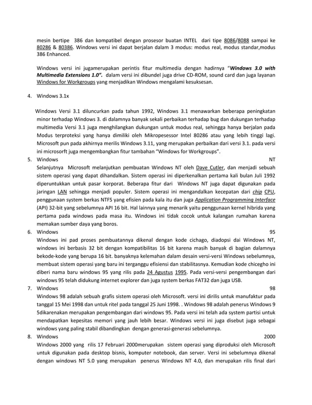 Windows dari waktu ke waktu | PDF