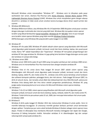 Windows dari waktu ke waktu | PDF