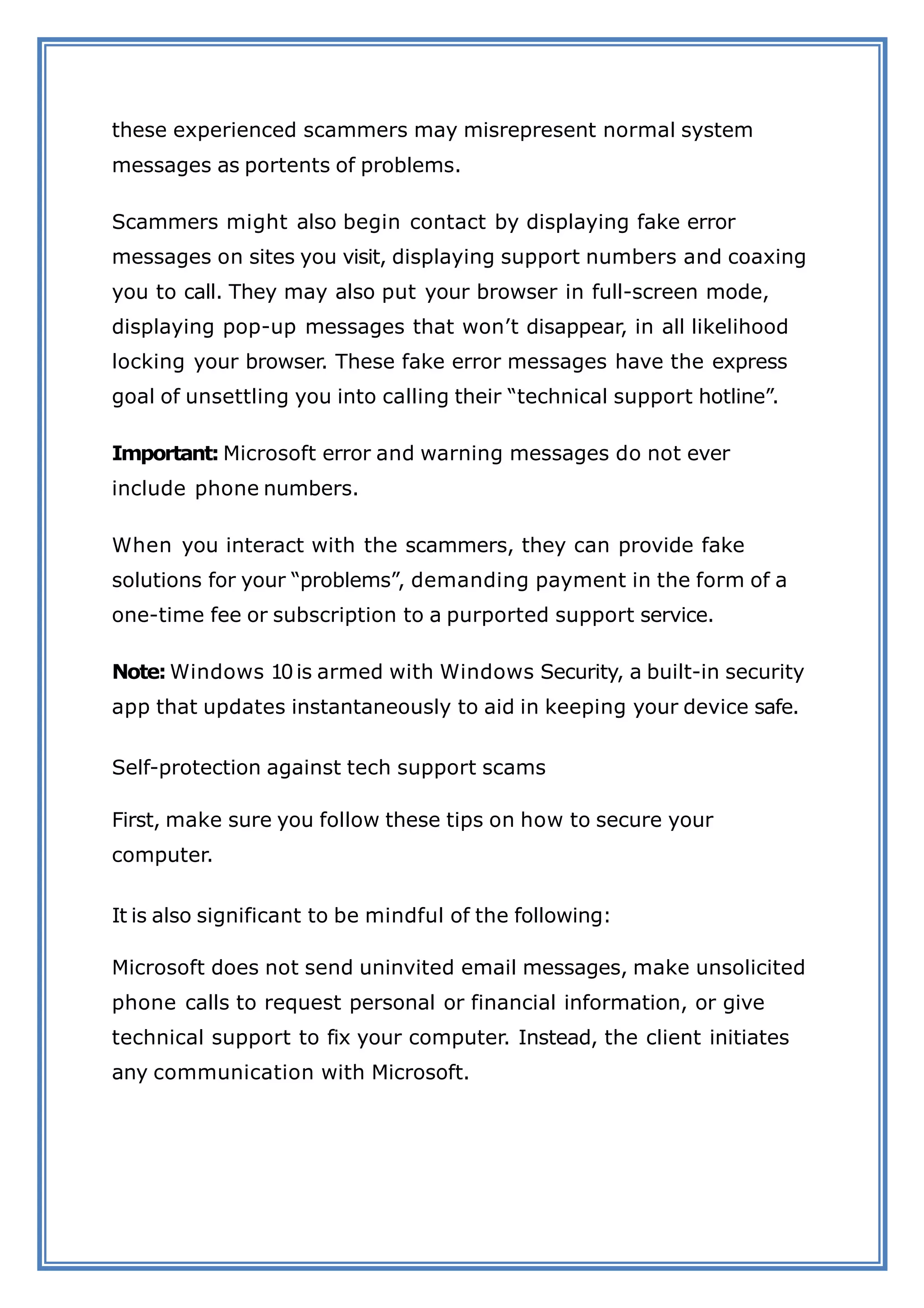 Windows defender email scam | PPTX