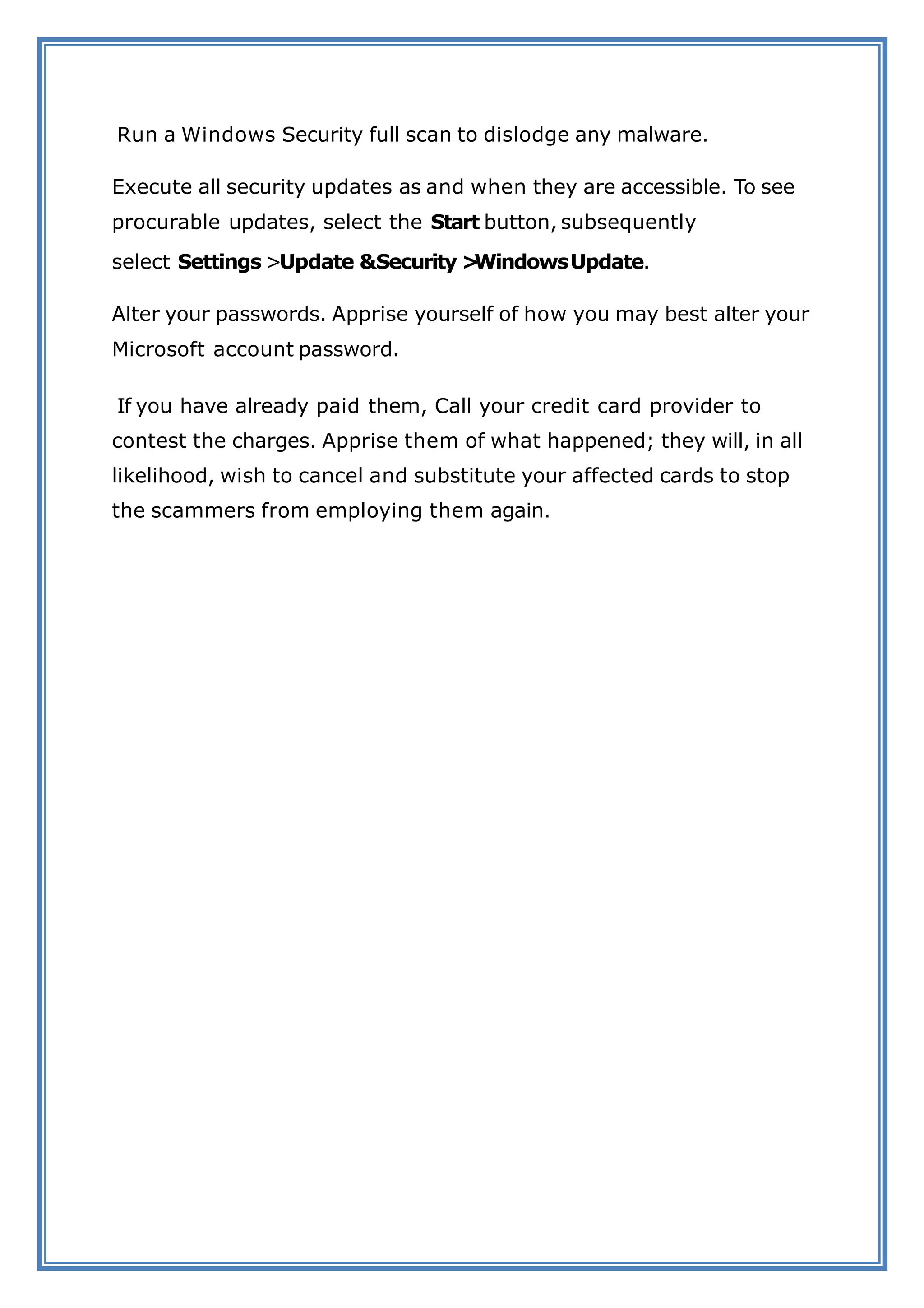 Windows defender email scam | PPTX