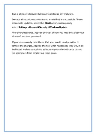 Windows defender email scam | PPTX