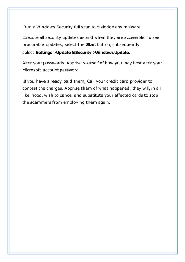 Windows defender email scam | PPTX