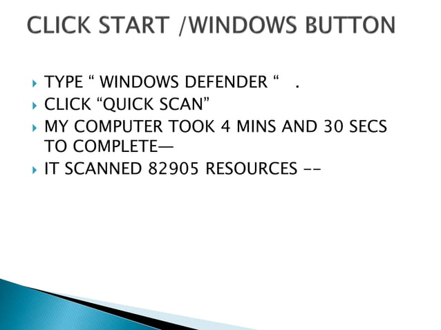 Windows defender use | PPTX