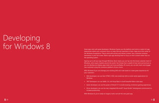 Windows 8 Developer Preview | PPT