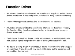 WDM - Windows Driver Model overview | PPT