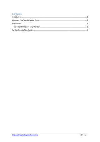 Windows Easy Transfer for Windows 10 | PDF