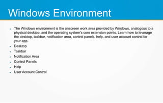 Windows enviroment | PPTX