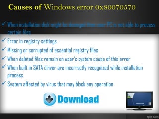 Windows error 0x80070570 | PPT