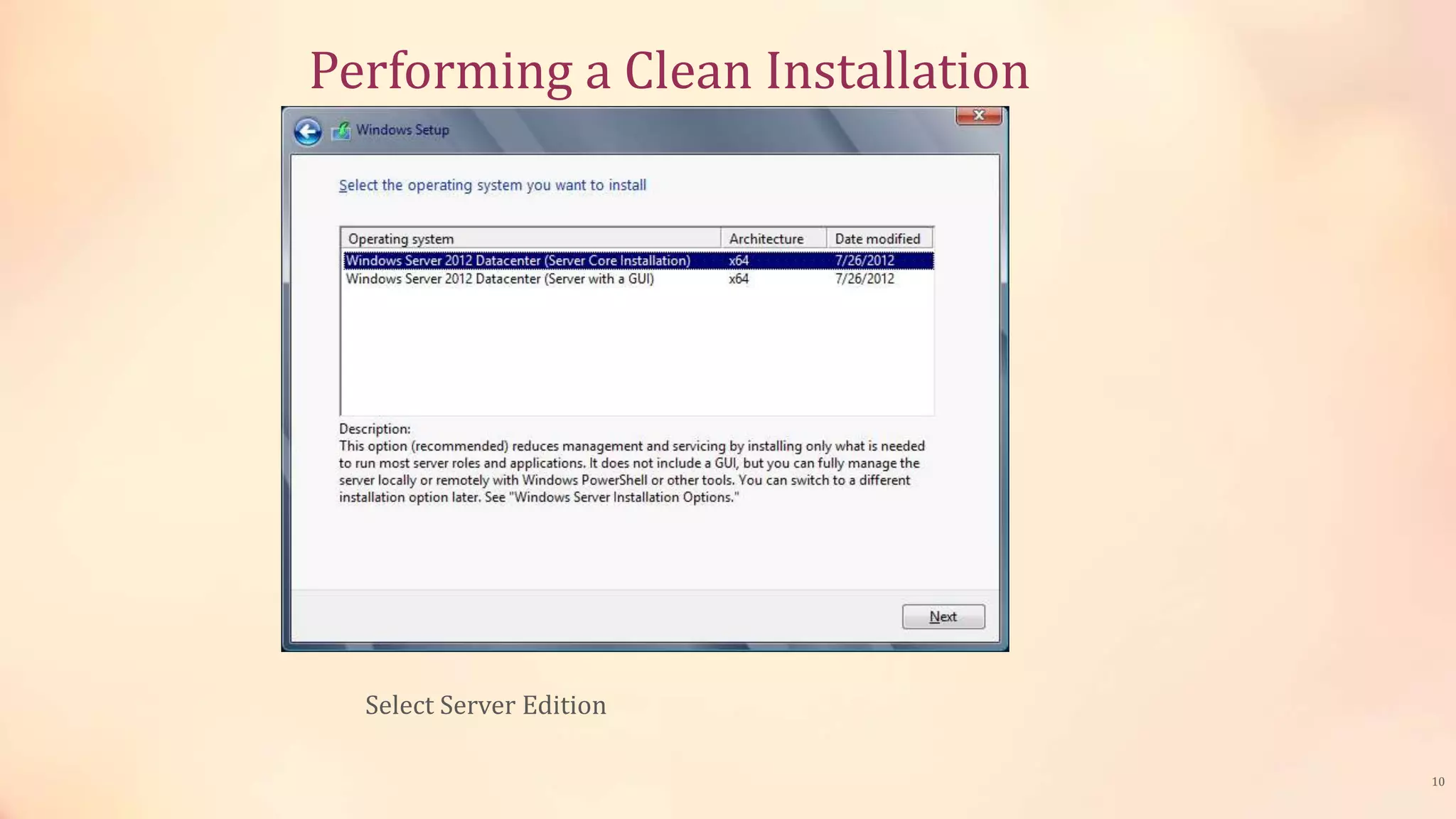 Windows Server 2012 Installation and Configurtion Superiorgrw | PPTX