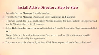 Windows Server 2012 Installation and Configurtion Superiorgrw | PPTX