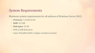 Windows Server 2012 Installation and Configurtion Superiorgrw | PPTX