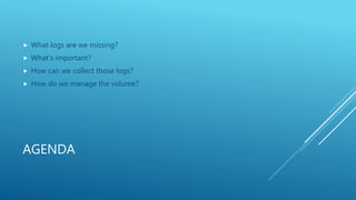 Windows event log management | PPTX