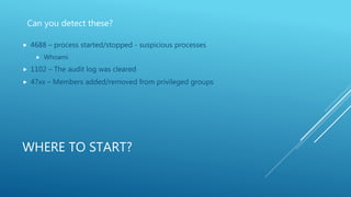Windows event log management | PPTX