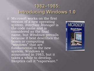 Windows evolution | PPT