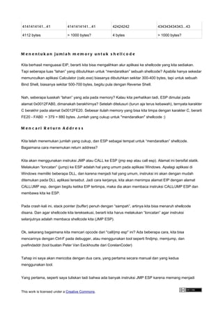 Windows Exploitation Smashing the Stack - hitz#7 | PDF