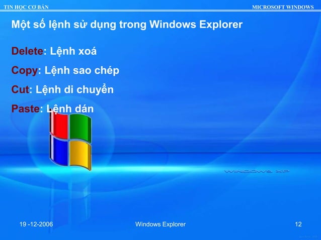 Slide bài giảng hướng dẫn về Windows Explorer.ppt | Free Download