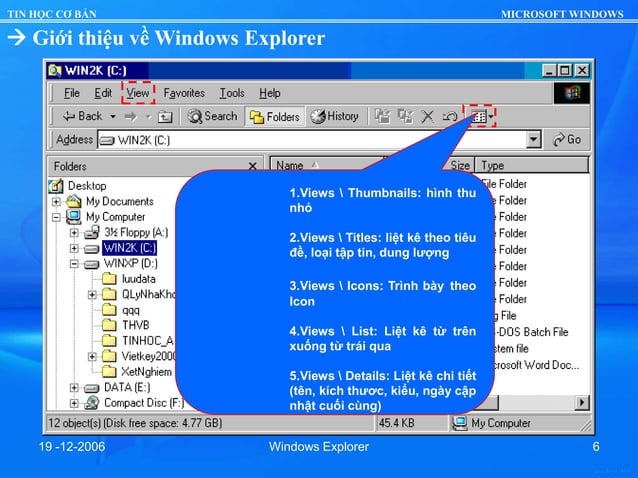 Slide bài giảng hướng dẫn về Windows Explorer.ppt | Free Download