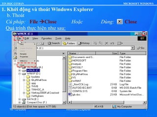 Slide bài giảng hướng dẫn về Windows Explorer.ppt